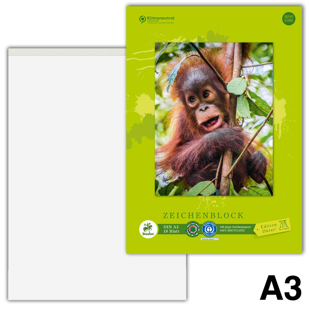 Edition Dürer Zeichenblock green DIN A3 | office discount