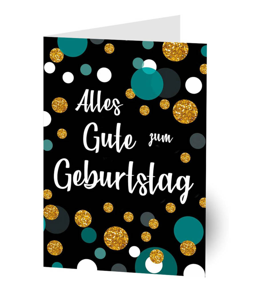 LUMA Geburtstagskarte mit Film Glitter DIN B6 | office discount