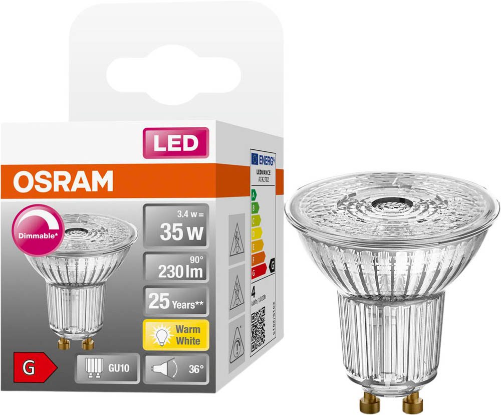 OSRAM LED-Lampe SUPERSTAR PAR16 GU10 3,4 W matt | office discount OSRAM LED-Lampe SUPERSTAR PAR16 GU10 3,4 W matt | office discount