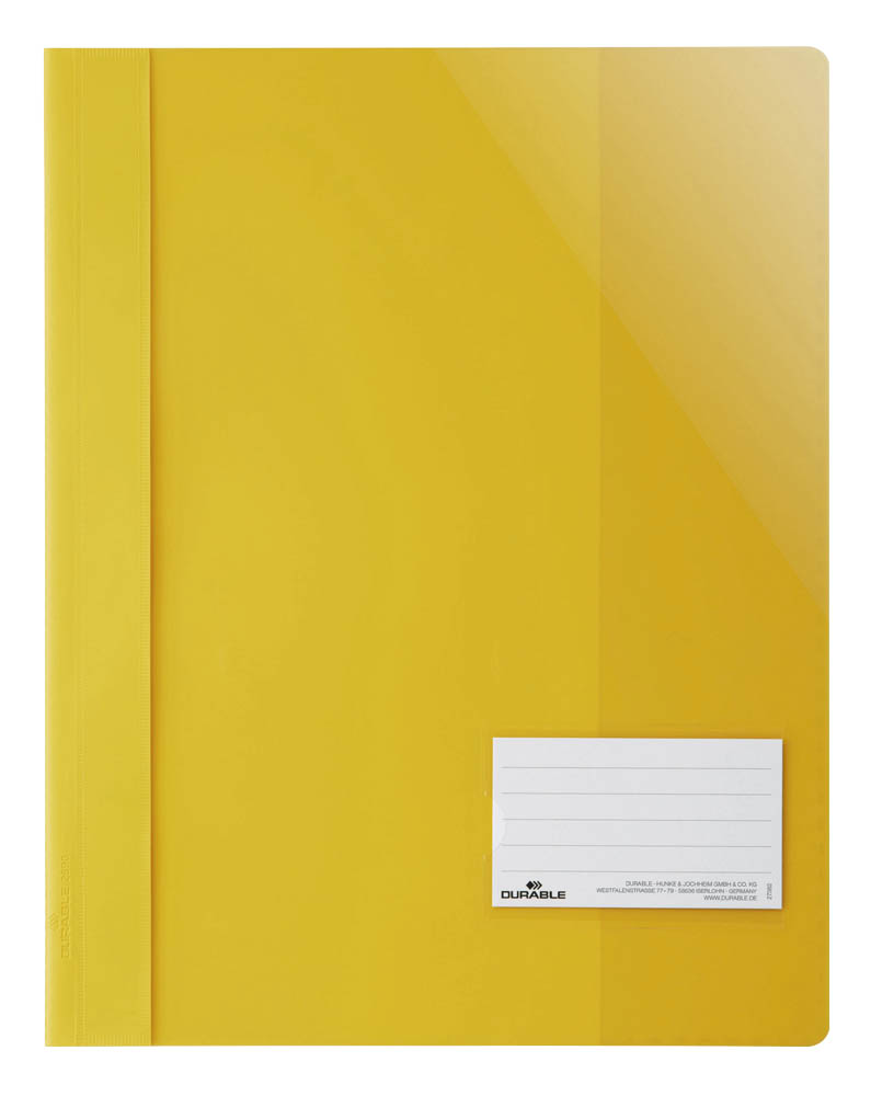 25 DURABLE Schnellhefter Kunststoff gelb DIN A4 überbreit | office discount