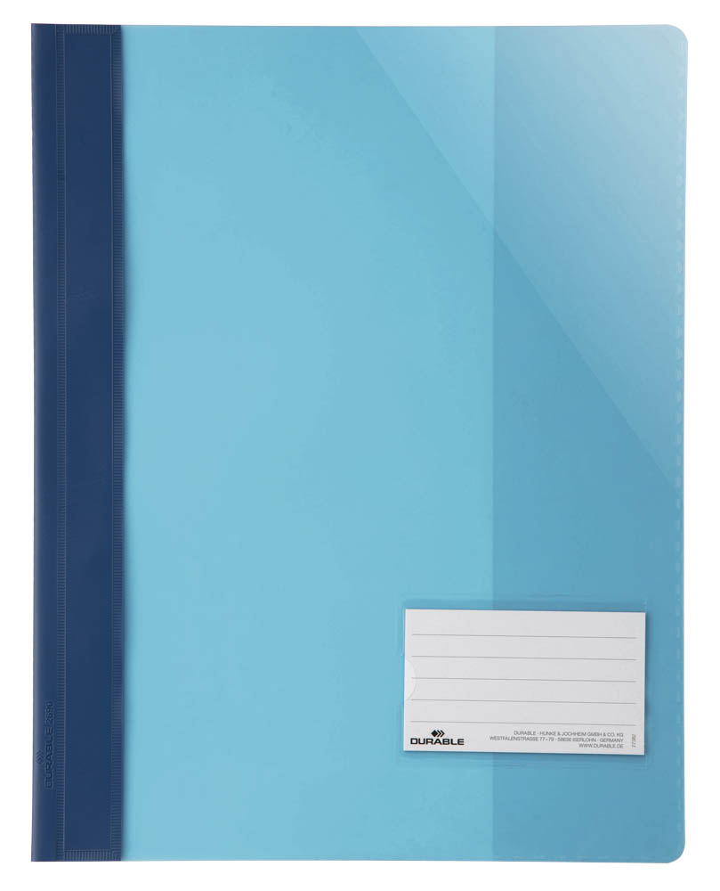 25 DURABLE Schnellhefter Kunststoff blau DIN A4 überbreit | office discount