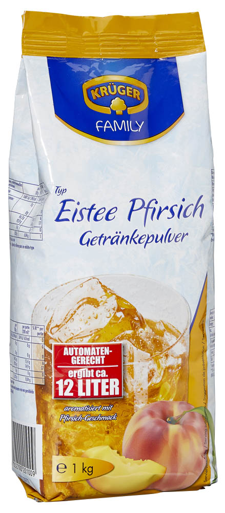 KRÜGER Eistee Pfirsich Getränkepulver 1,0 kg | office discount