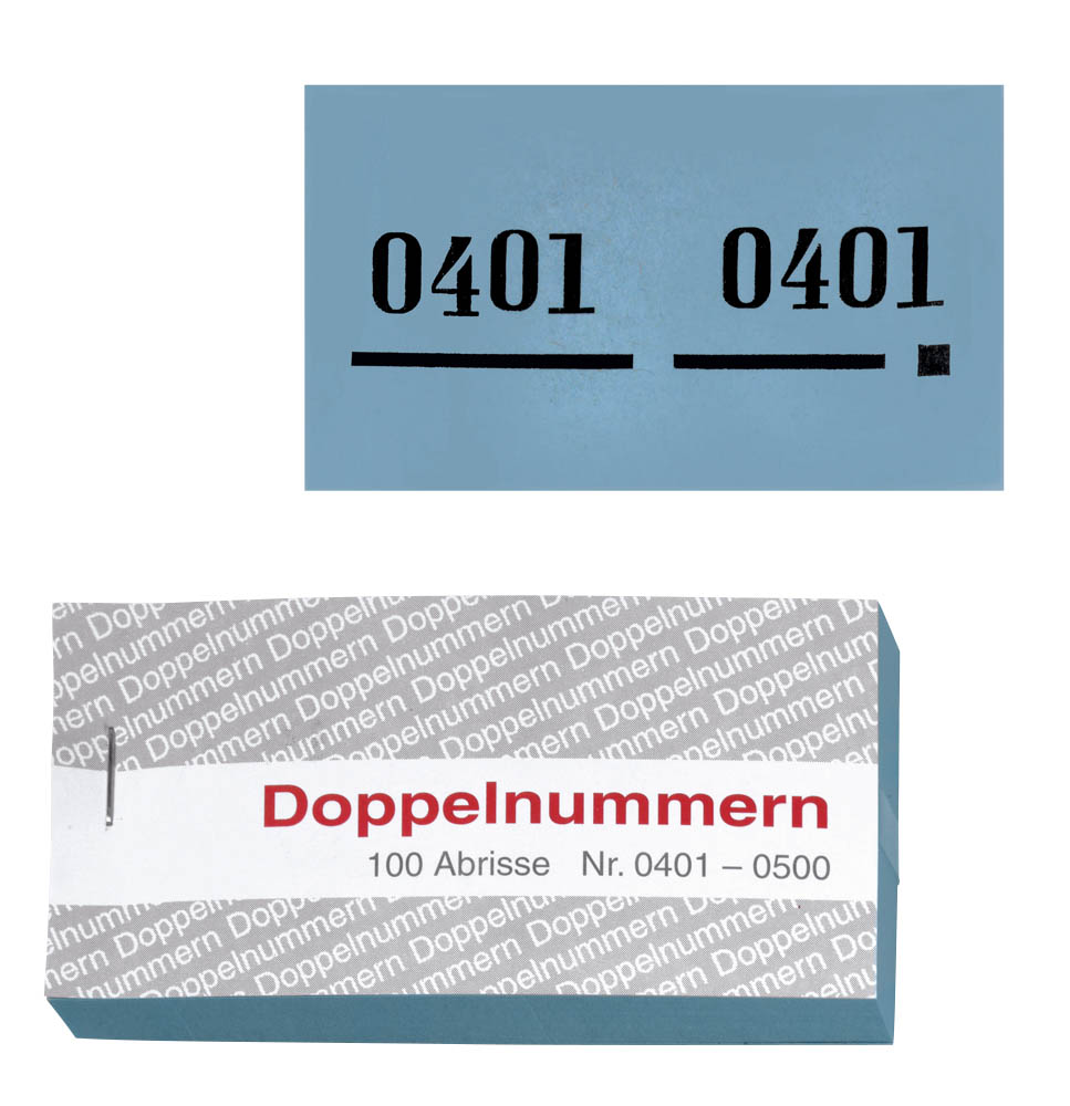 WOLF & APPENZELLER Doppelnummernblöcke 0001-0100, 0101-0200, 0201-0300, 0301-0400, 0401-0500 ...