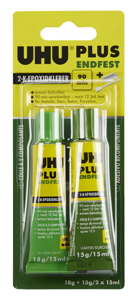 UHU plus endfest 2 Komponenten-Kleber 33,0 g | office discount