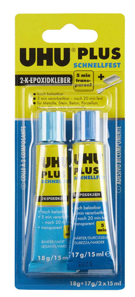 UHU plus schnellfest 2 Komponenten-Kleber 35,0 g | office discount