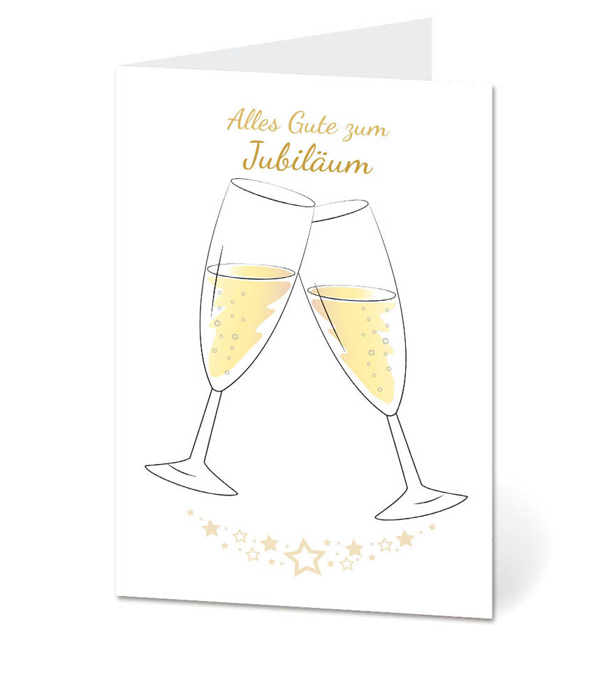 LUMA Jubiläumskarte Sektgläser DIN B6 | office discount
